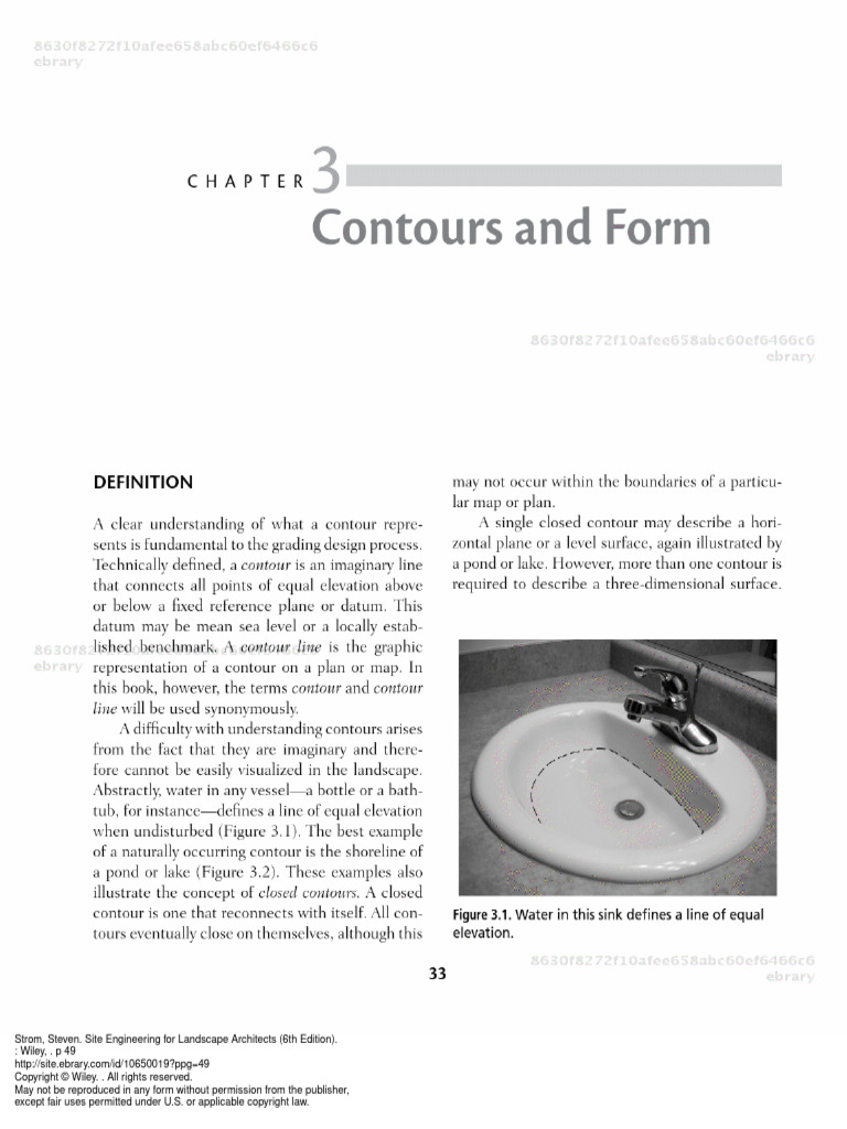 Site Engineering For Landscape Architects 6th Edition 3 Contours and ...