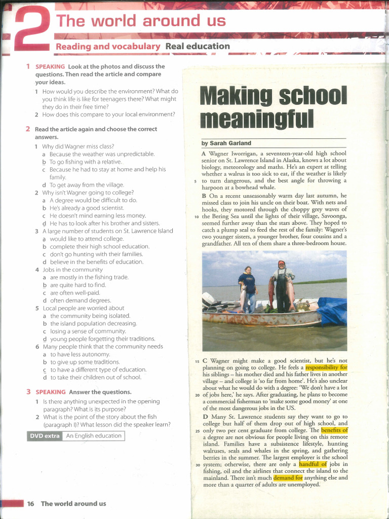 Insight Upper SB - Unit 2 | PDF