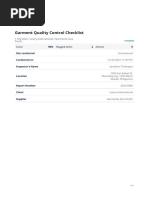 Garment Quality Control Checklist | PDF | Seam (Sewing) | Human Appearance