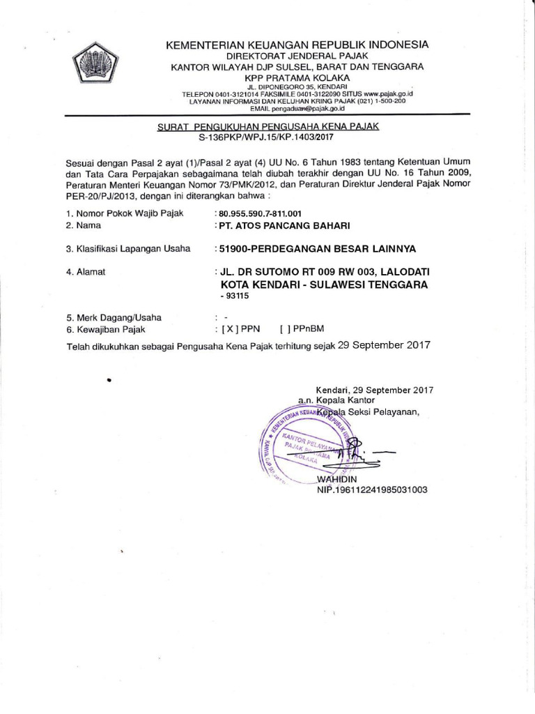 PT Atos Pancang Bahari-1 | PDF