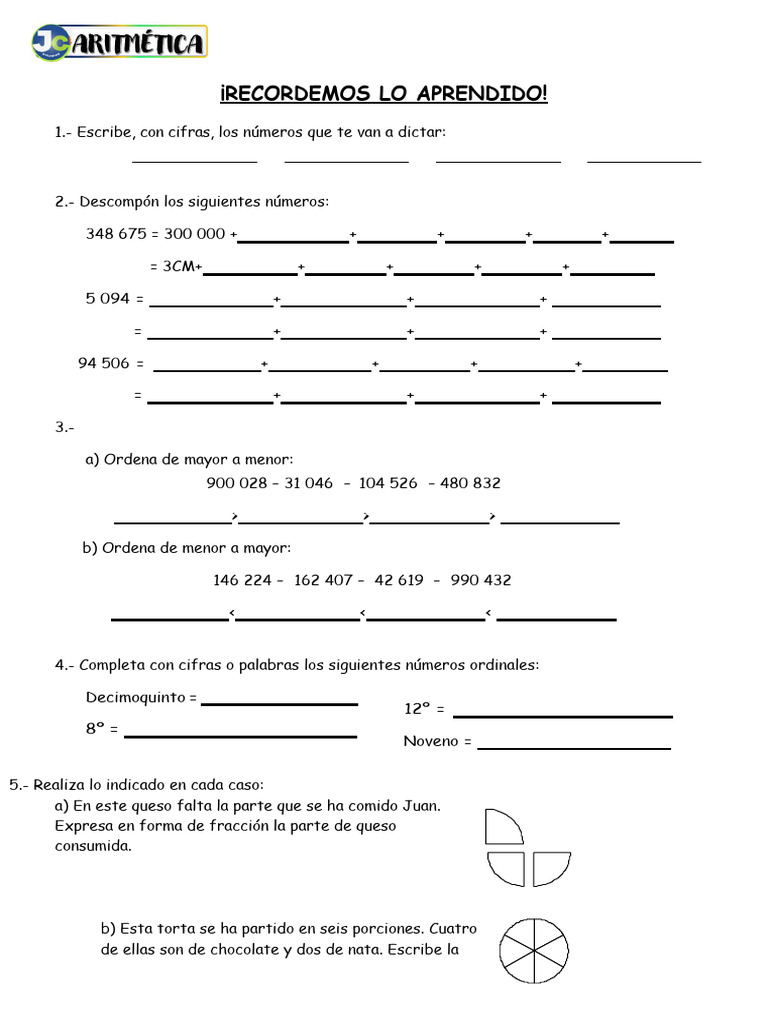 Clase Introductoria de Aritmética Turno Tarde JC Word - Prof Julio ...
