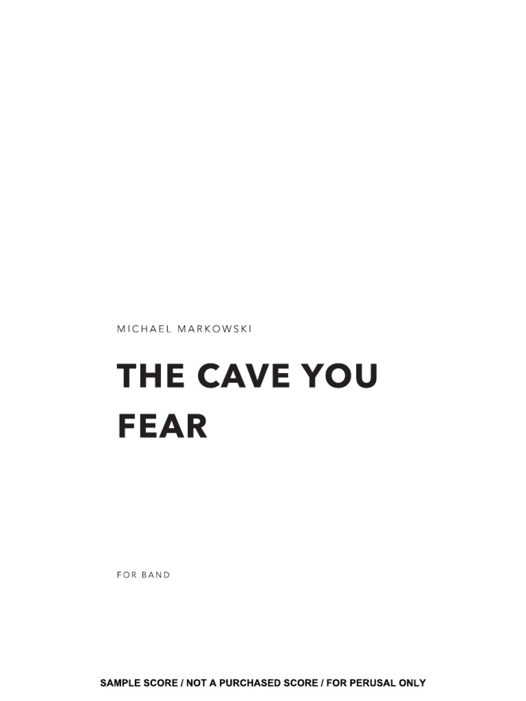 The Cave You Fear Sample Score | PDF