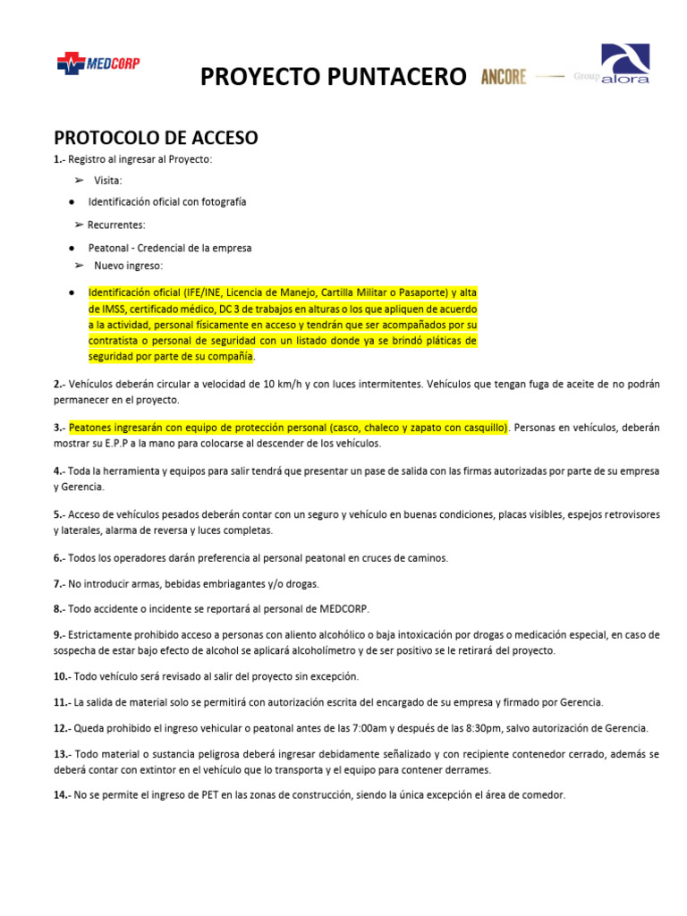 Protocolo de Acceso | PDF