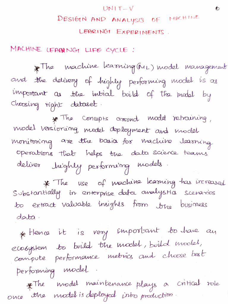 Machine Learning Unit 5 | PDF