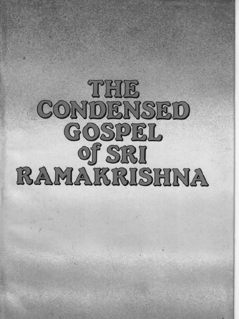 Condensed Gospel of Sri Ramakrishna | PDF