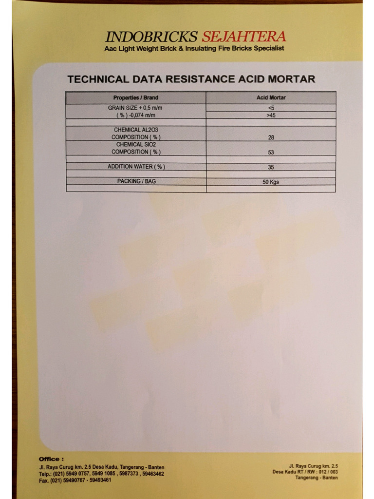 Acid Mortar | PDF