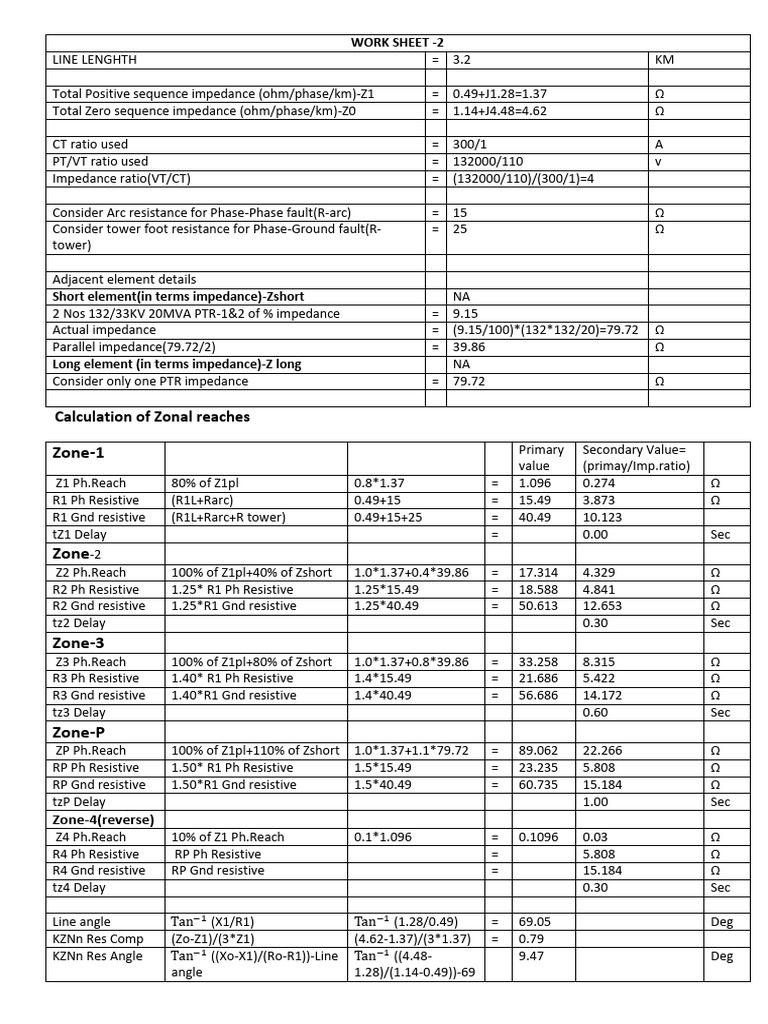 Zonal Reach Calculations for Power Systems | PDF | Electrical Impedance ...