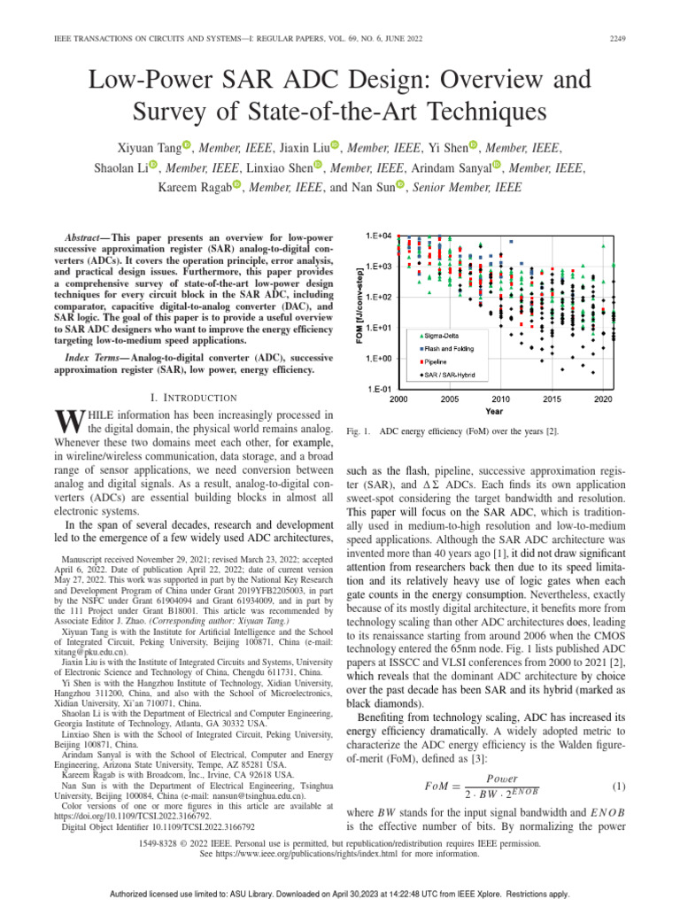 Low-Power SAR ADC Design Overview | PDF | Analog To Digital Converter ...