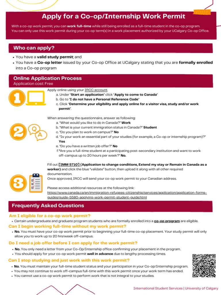 Apply For A Co-Op Internship Work Permit | PDF | Immigration Law ...