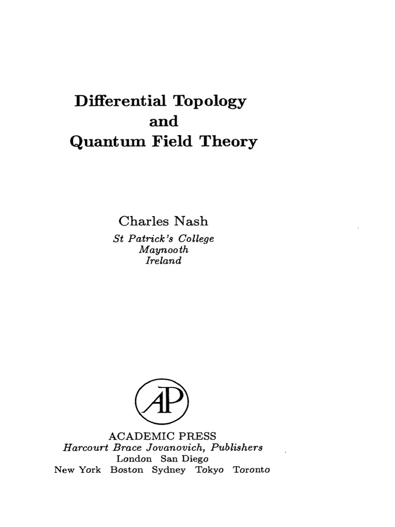 Charles Nash - Differential Topology and Quantum Field Theory-Academic Press (1992) | PDF ...