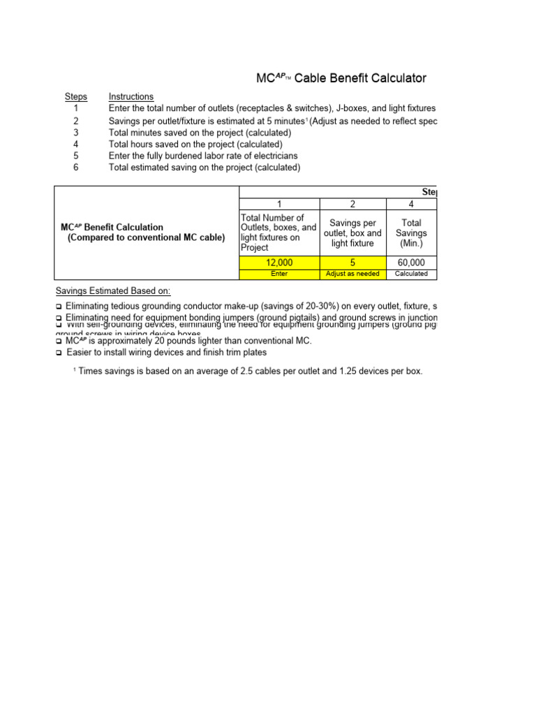 MCAP HCF MCAP Benefit Calculator | PDF | Electrical Wiring | Equipment