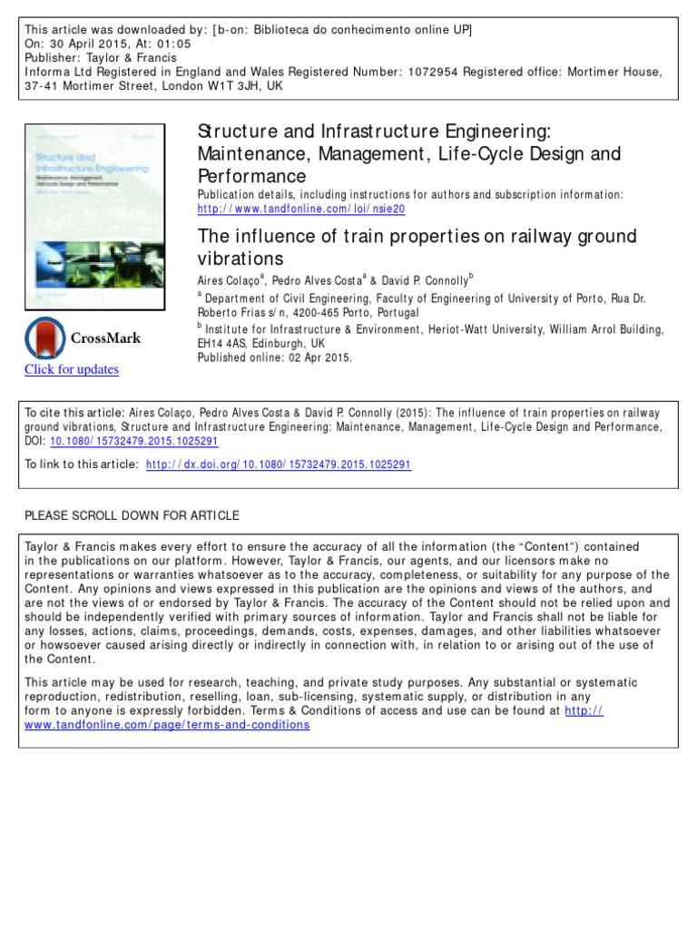 The Influence of Train Properties On Railway Ground Vibrations ...
