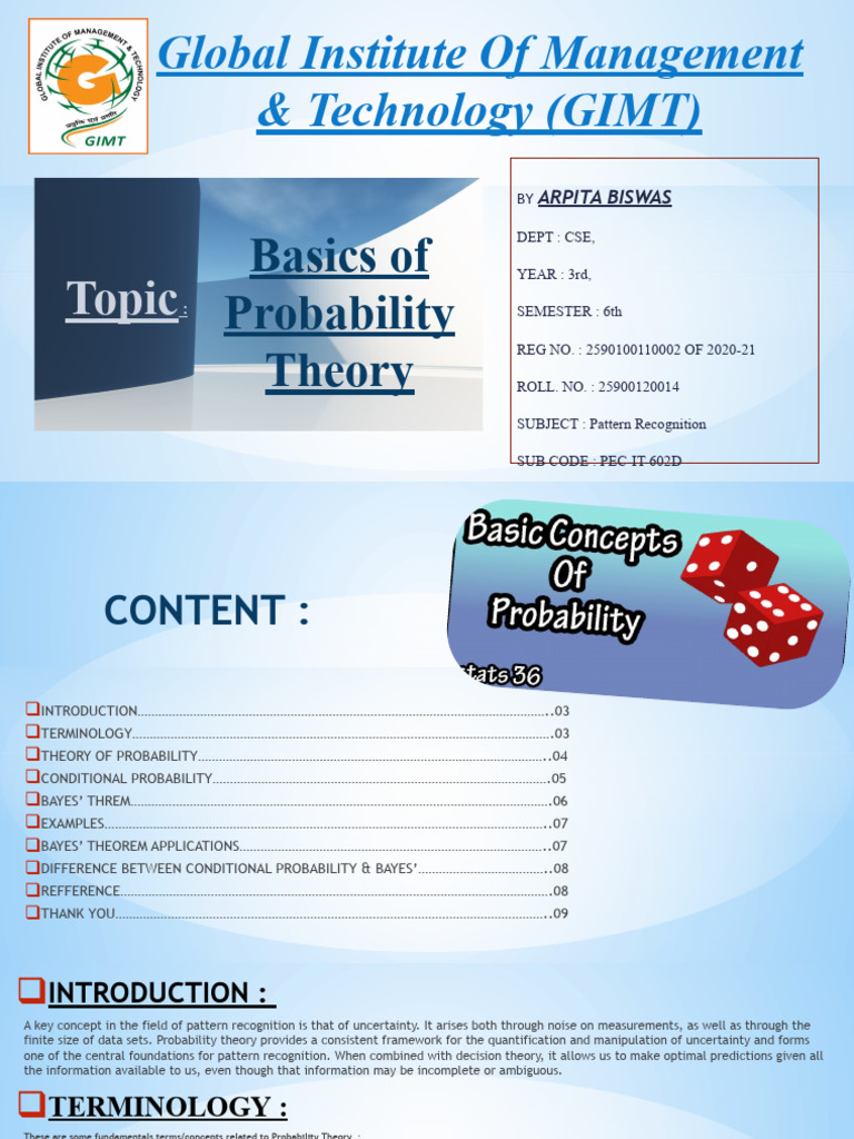 Basics of Probability Theory Explained | PDF | Probability Theory | Probability