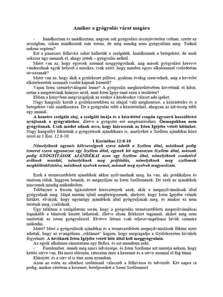 Amikor A Gyogyulas Varat Magara Kenneth | PDF