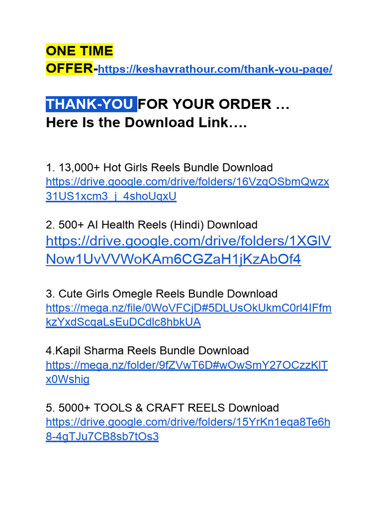 50 000 Reels Bundle - 1 2024 23 04 01 23 11 | PDF | Mass Media ...