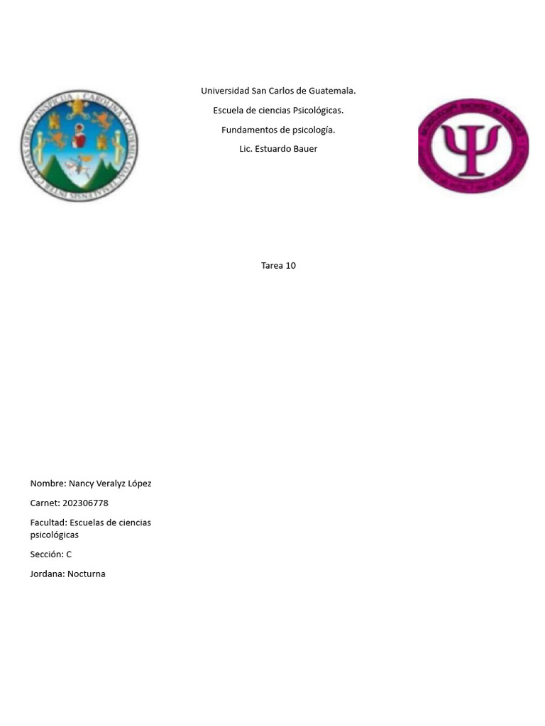 Ultima Tarea | Descargar gratis PDF | Behaviorismo | Psicología cognitiva