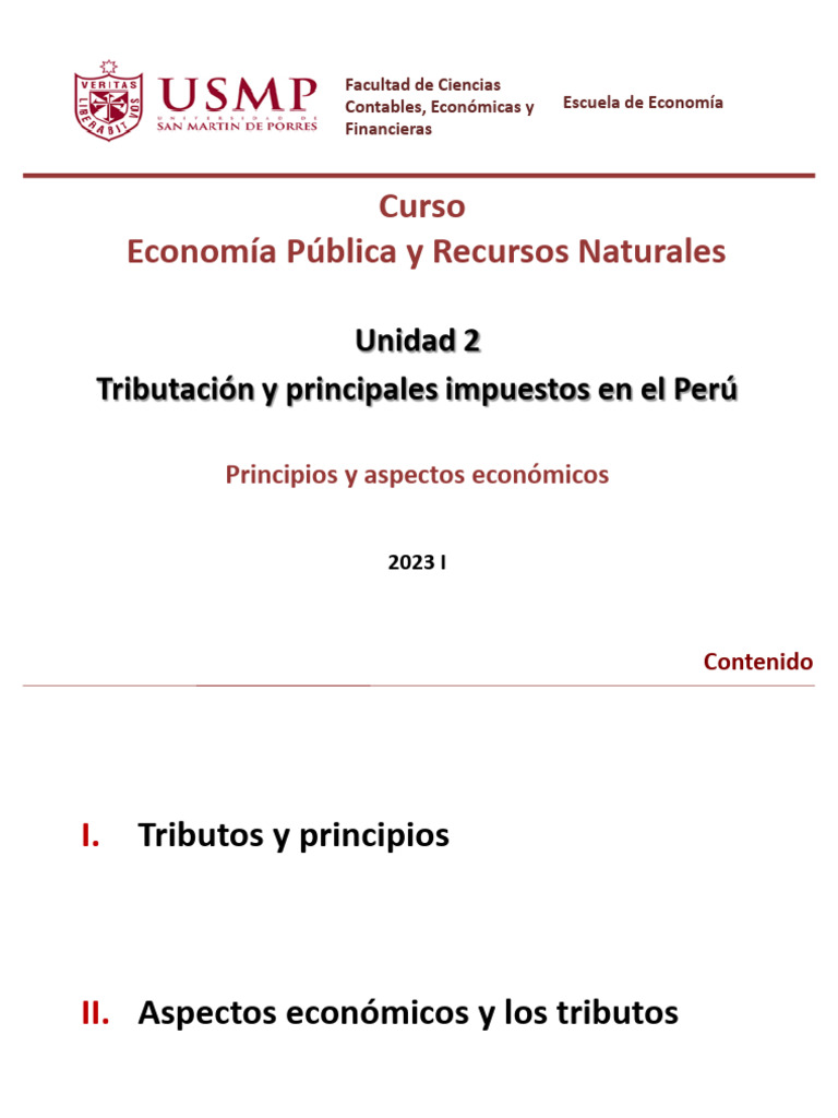 Unidad 2_Semana 5_Presentación | PDF | Impuestos | Elasticidad (economía)