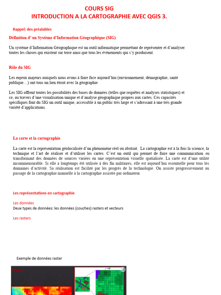 Présentation QGIS | PDF | Système d'information géographique | Latitude