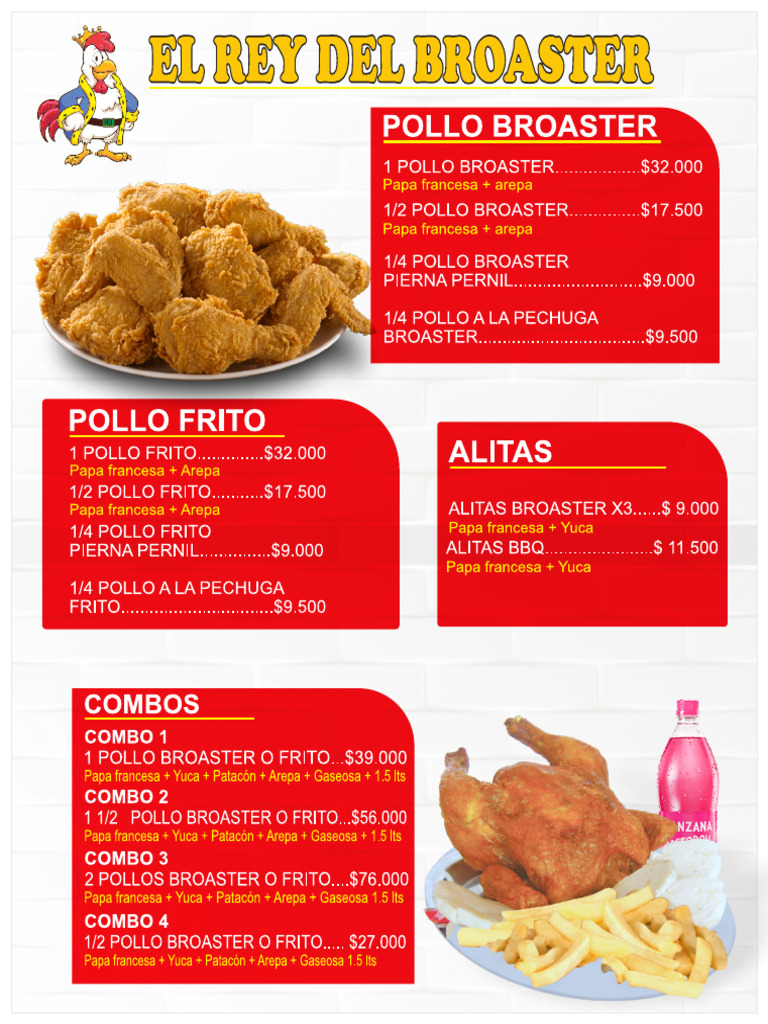 Cartas El Rey Del Broaster 2024 | PDF