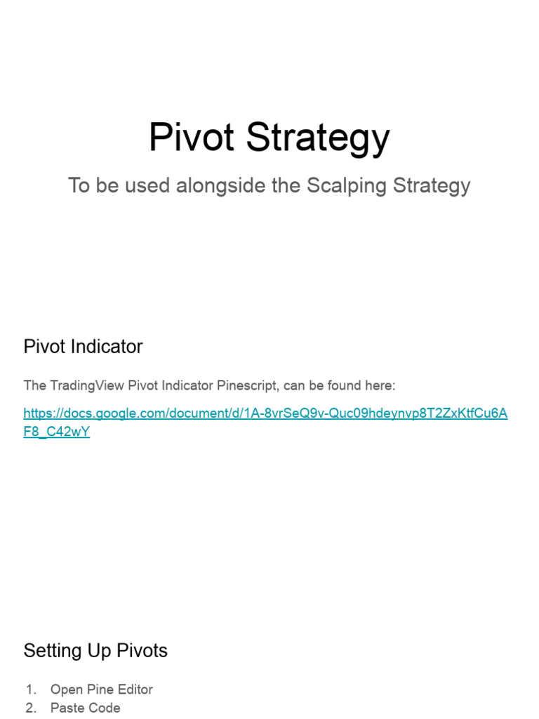 Pivot Strategy | Download Free PDF | Market Trend | Market (Economics)