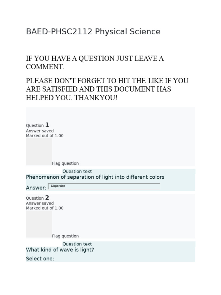 Physical Science Week 11 20 Second Sem | PDF | Momentum | Collision