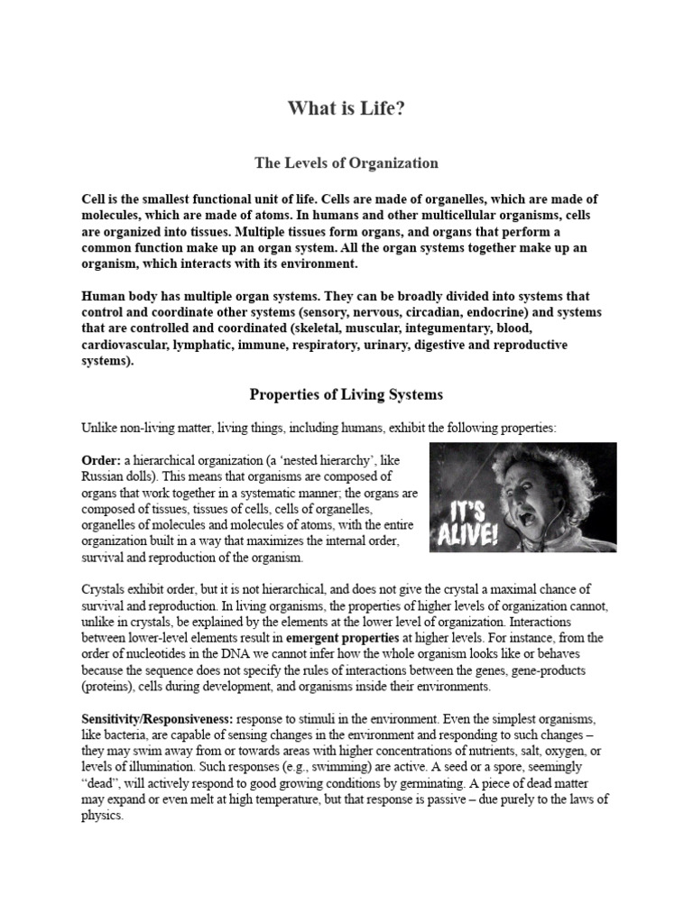 What Is Life | PDF | Organisms | Cell (Biology)