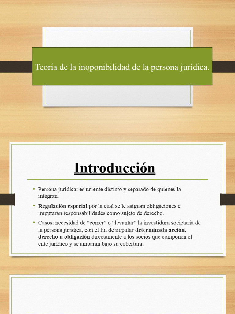 Inoponibilidad de La Persona Juridica | PDF | Ciencias sociales