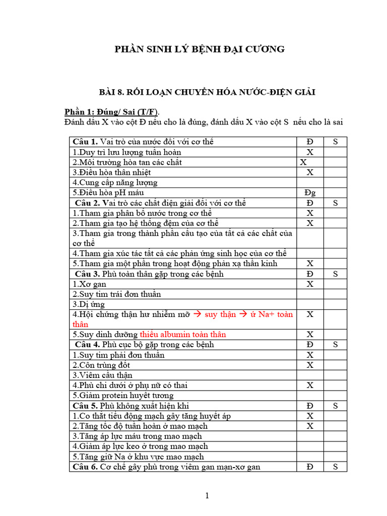 123doc 800 Cau Trac Nghiem Mon Sinh Ly Benh Mien Dich Theo Bai Co Dap An Full | PDF