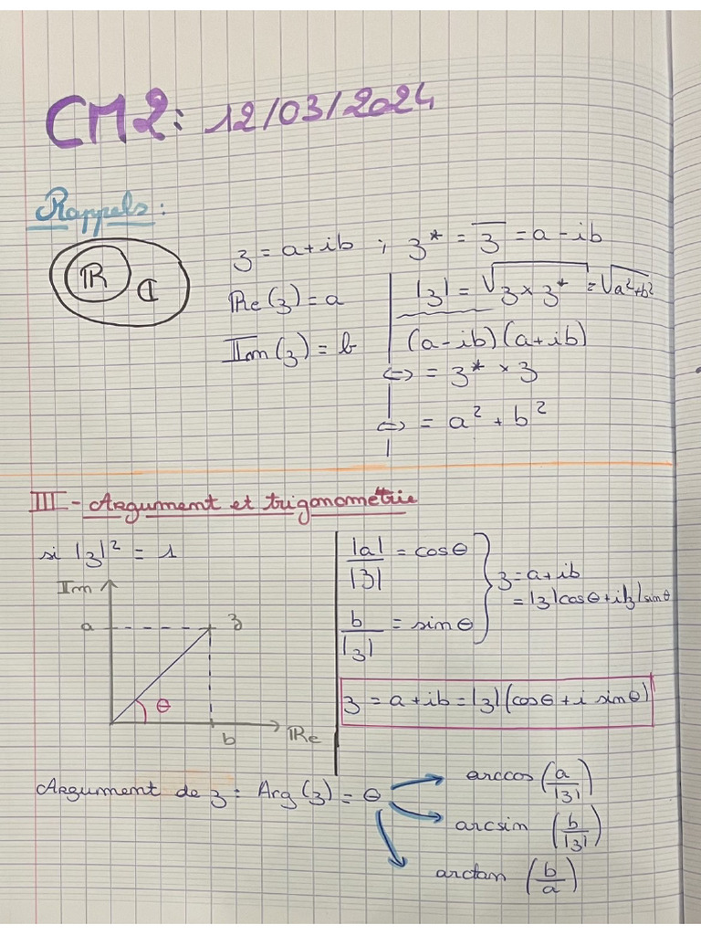 Cm2 Nombres Complexes Pdf
