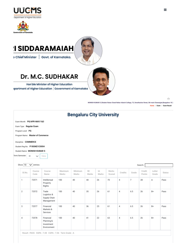 UUCMS - Unified University College Management System Sem 3 | PDF ...