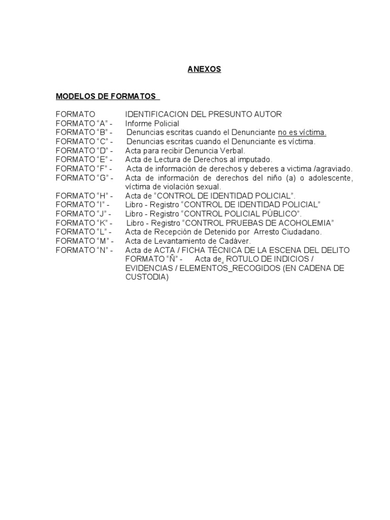 Actas PNP | PDF | Policía | Justicia penal