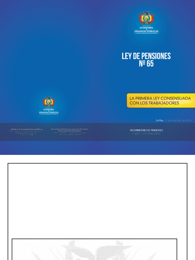 Ley 065 Pensiones Lore | Descargar gratis PDF | Pensión | Seguro