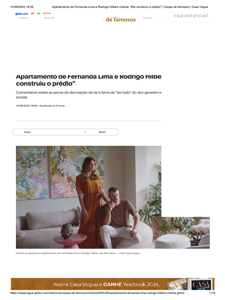 Apartamento de Fernanda Lima e Rodrigo Hilbert viraliza_ _Ele construiu o prédio_ _ Casas de ...