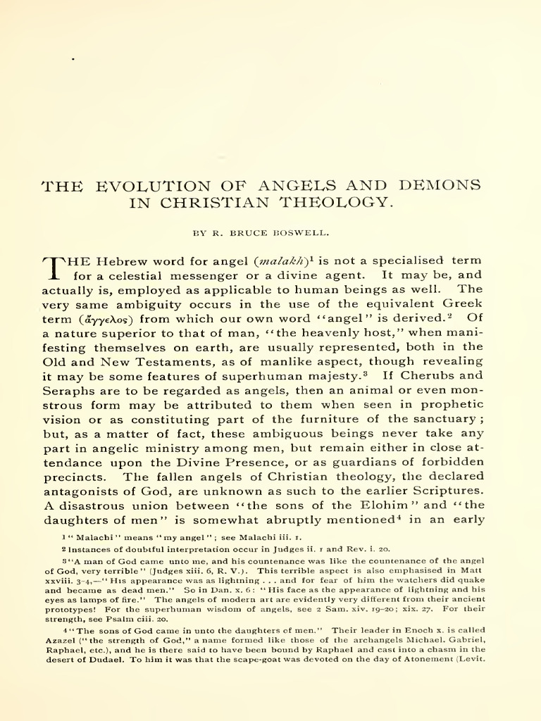 Artigo The Evolution of Angels and Dmeons in Chrsitian Theology | PDF | Angel | Archangel