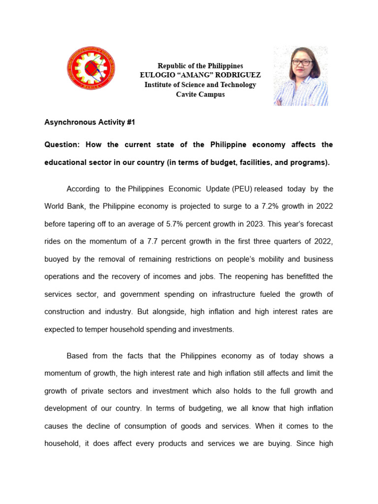 Asynchronous Activity in School Finance and Buss. MNGT of Educ. | PDF | Cost Of Living | Classroom