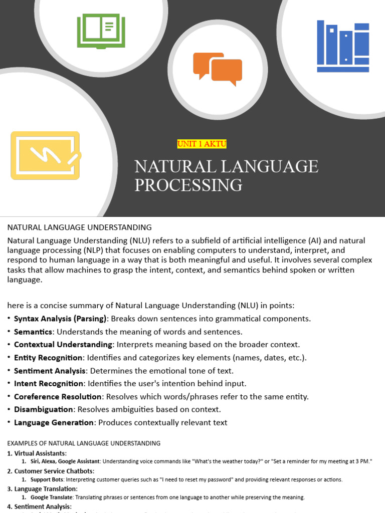 Natural Language Processing Unit 1 | PDF | Speech Recognition ...
