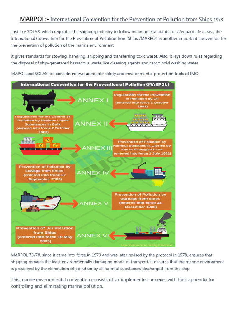MARPOL | PDF | Pollution | Environmental Issues