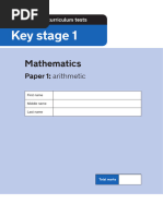 2024 KS2 Arithmetic Paper 1 | PDF | Copyright | License