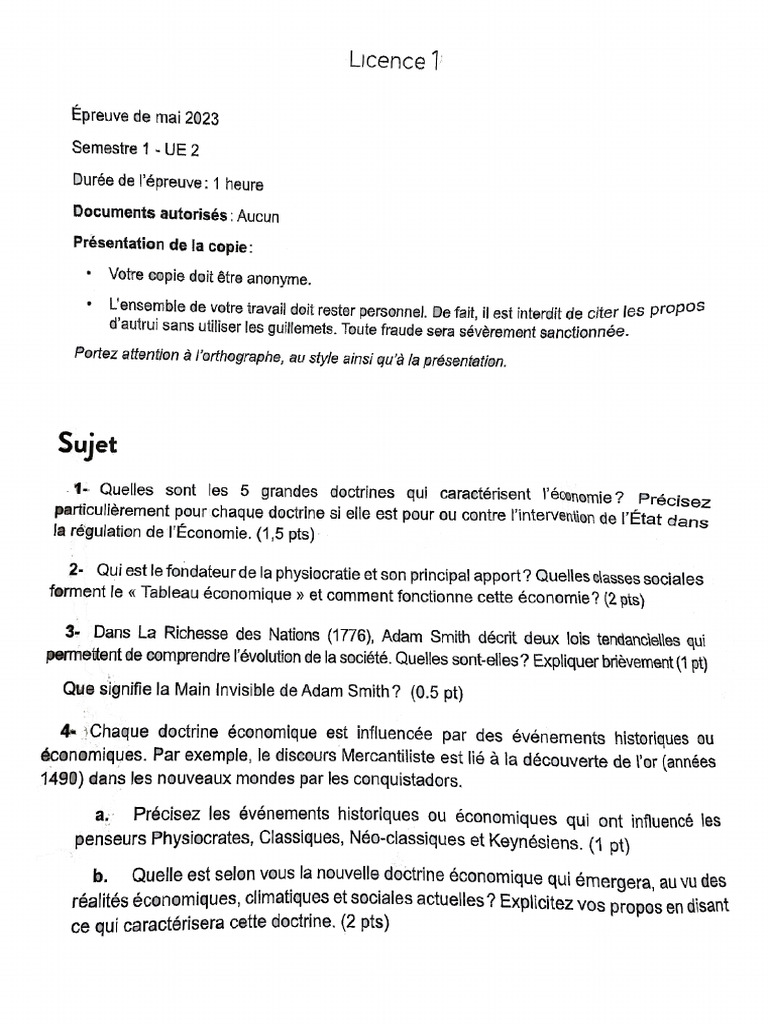 Sujet Science Eco | PDF