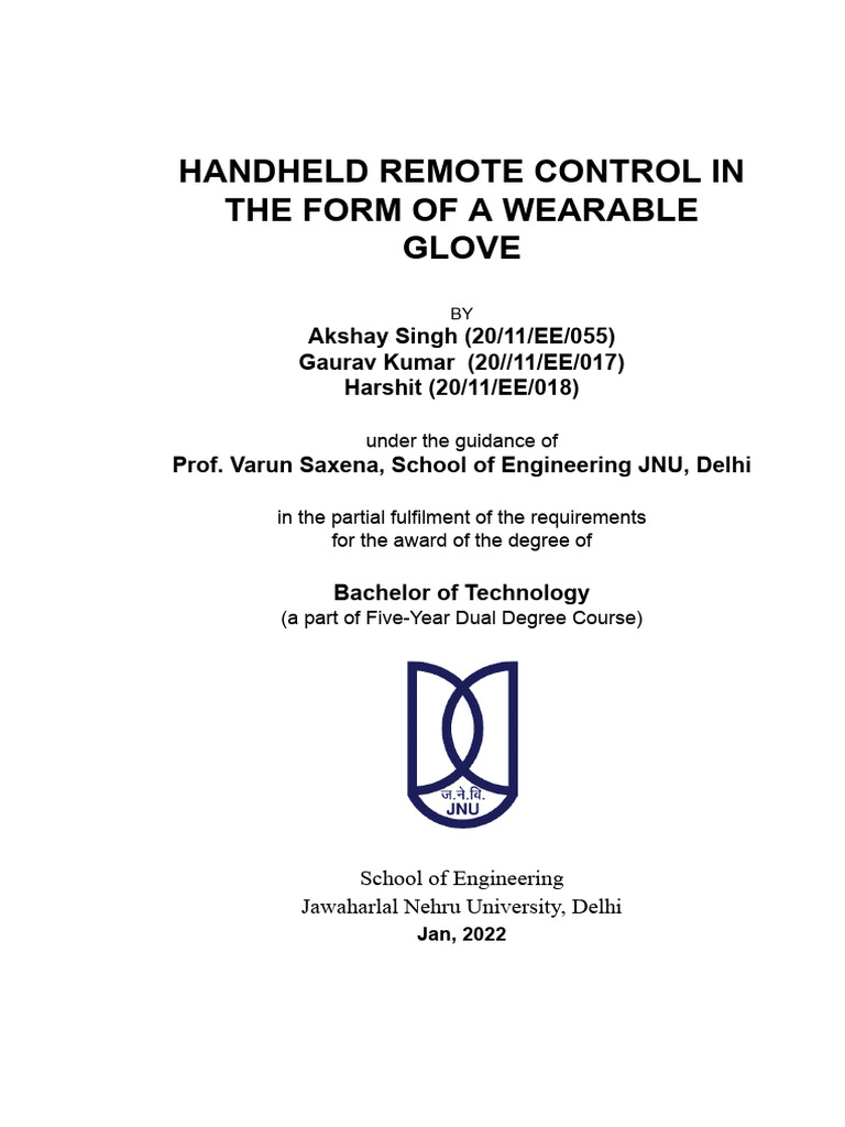 Project Report 055 017 018 | PDF | Microcontroller | Arduino