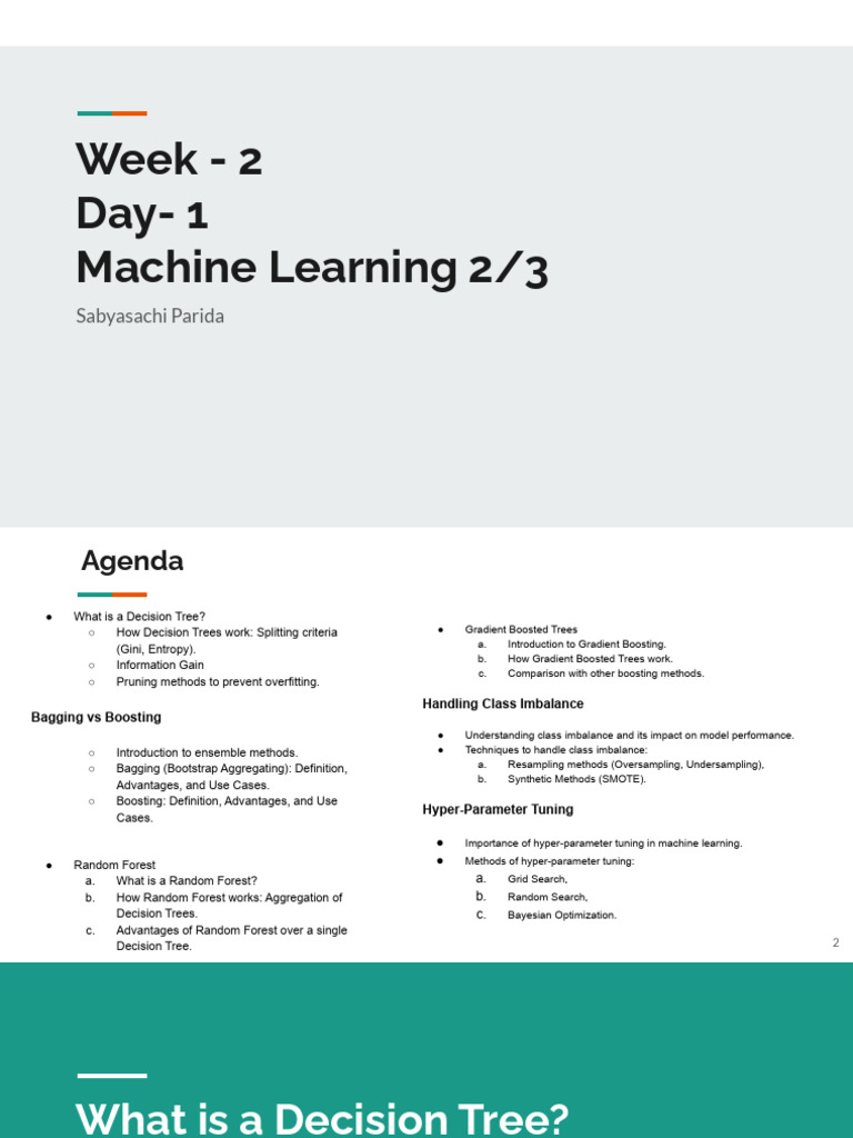 Week - 2 Day - 2 Machine Learning 2 - 3 | PDF | Machine Learning | Data Analysis