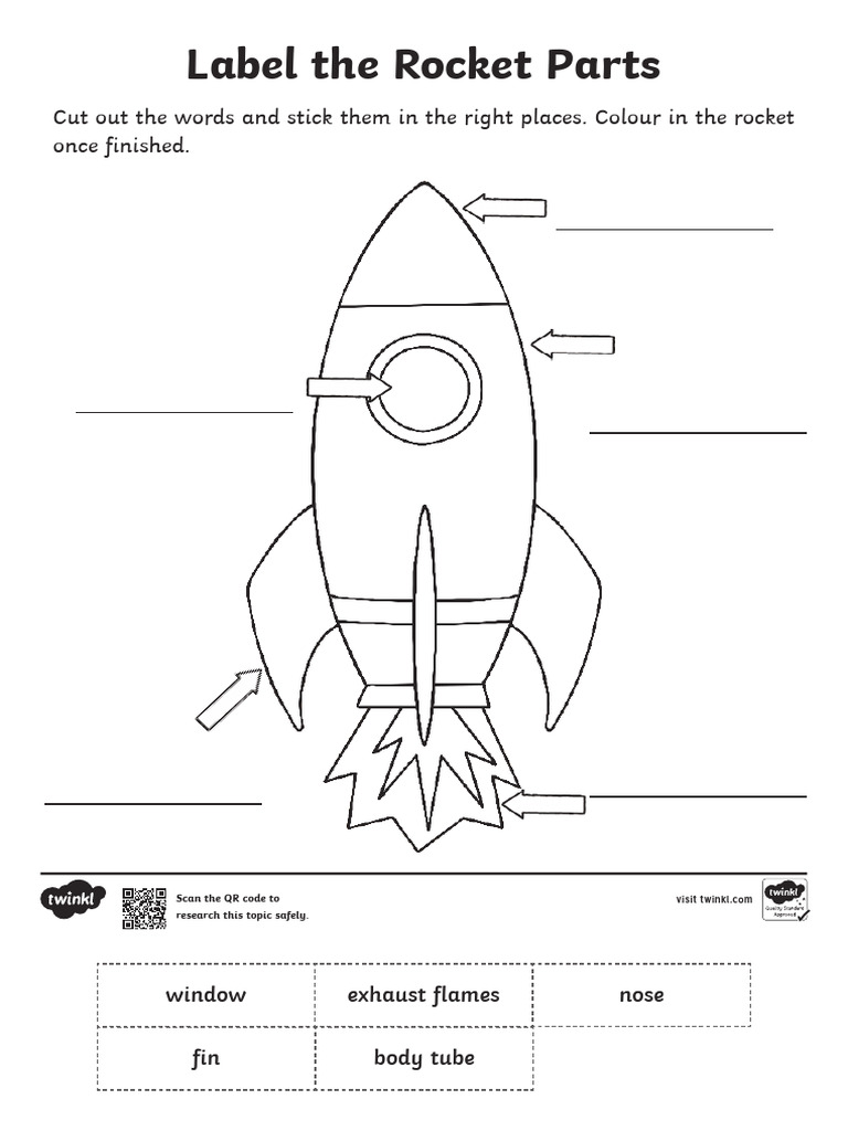 t t 9261 Space Rocket Labelling Worksheet Ver 4 | PDF