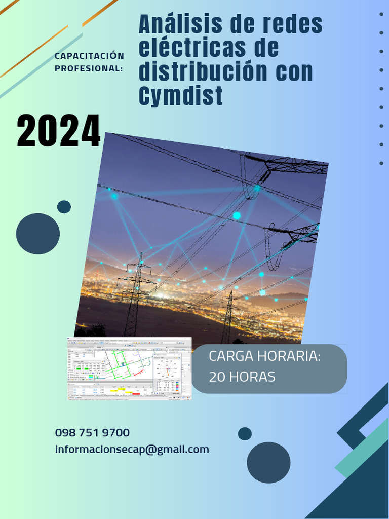 Temario Análisis de Redes Eléctricas de Distribución Con Cymdist ...