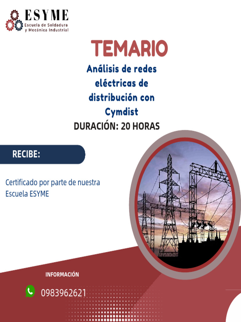 Analisis de Redes Electricas de Distribucion Con Cymdist Esyme | PDF ...