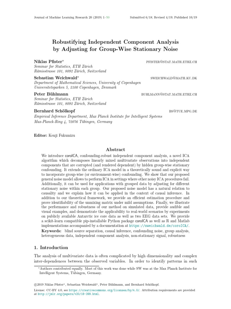 SCHOLKOPF (2019) - Robustifying Independent Component Analysis by Adjusting for Group-Wise ...