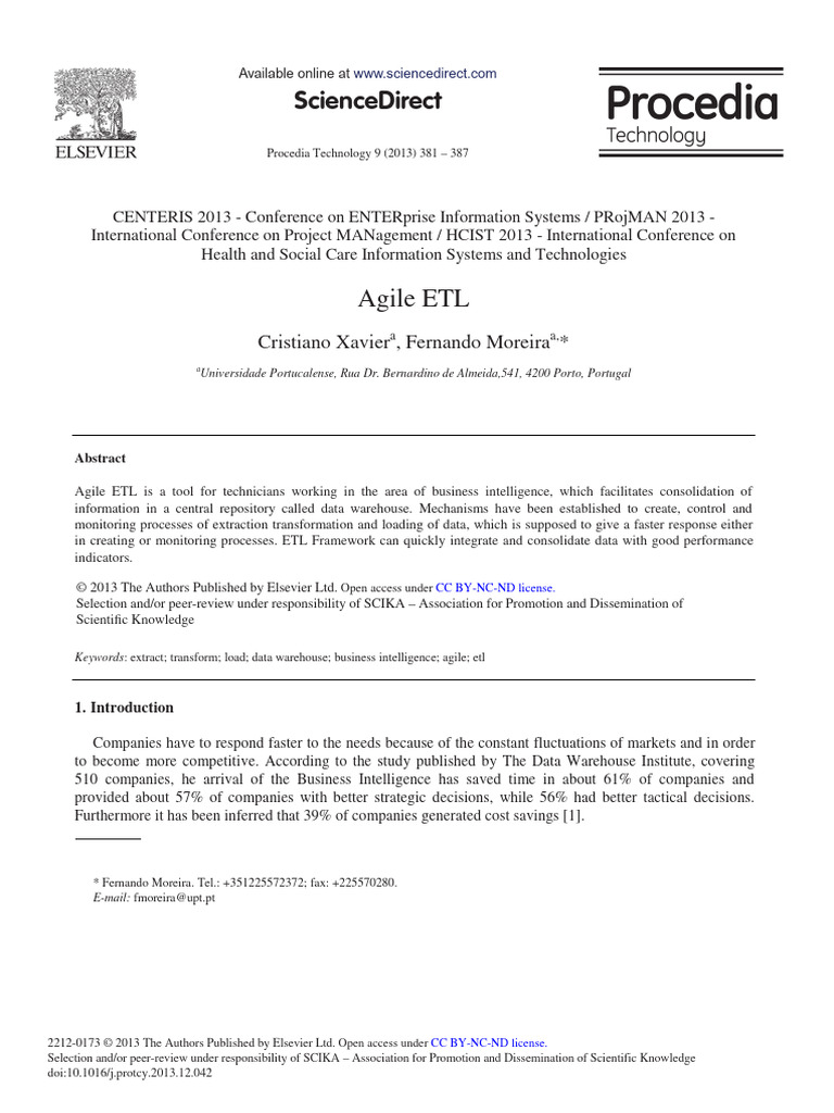 Agile Etl Download Free Pdf Data Warehouse Microsoft Sql Server