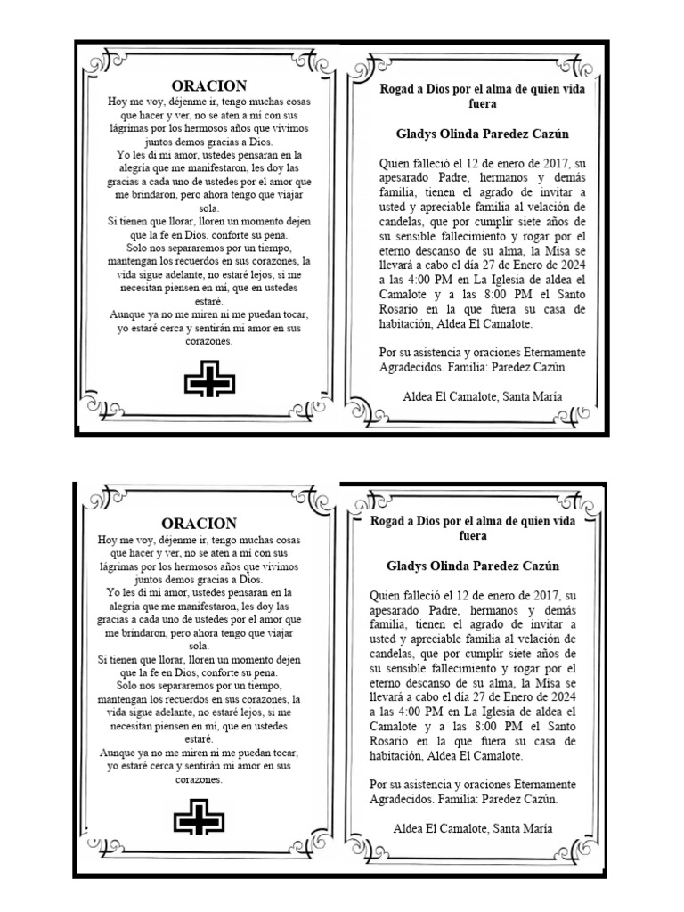 esquela 2024 2 | PDF | Amor esquela 2024 2 | PDF | Amor