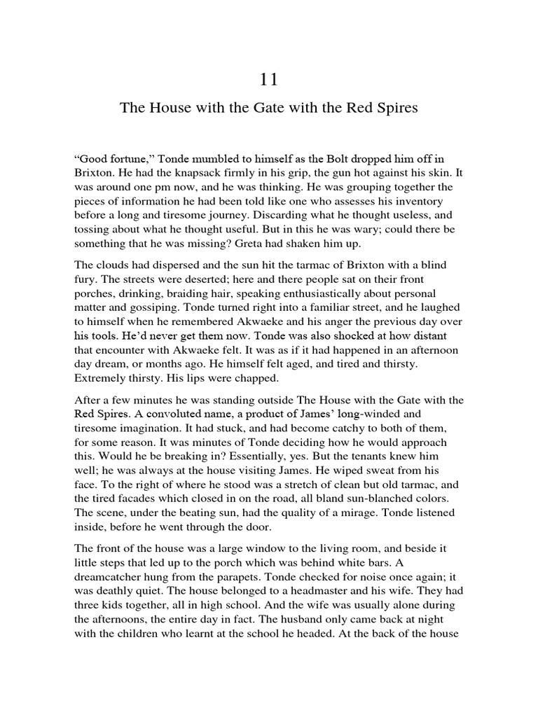 Chapter 11 - The House With the Gate With the Red Spires | PDF