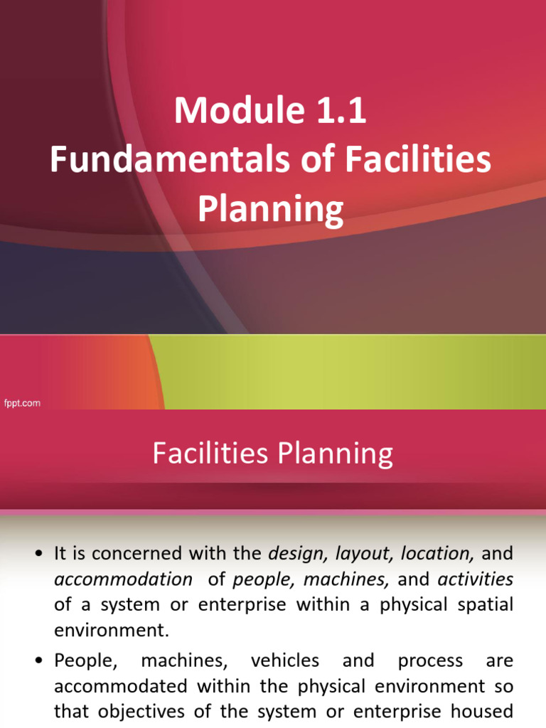 Module 1.1 - Fundamentals of Facilities Planning | PDF | Design ...