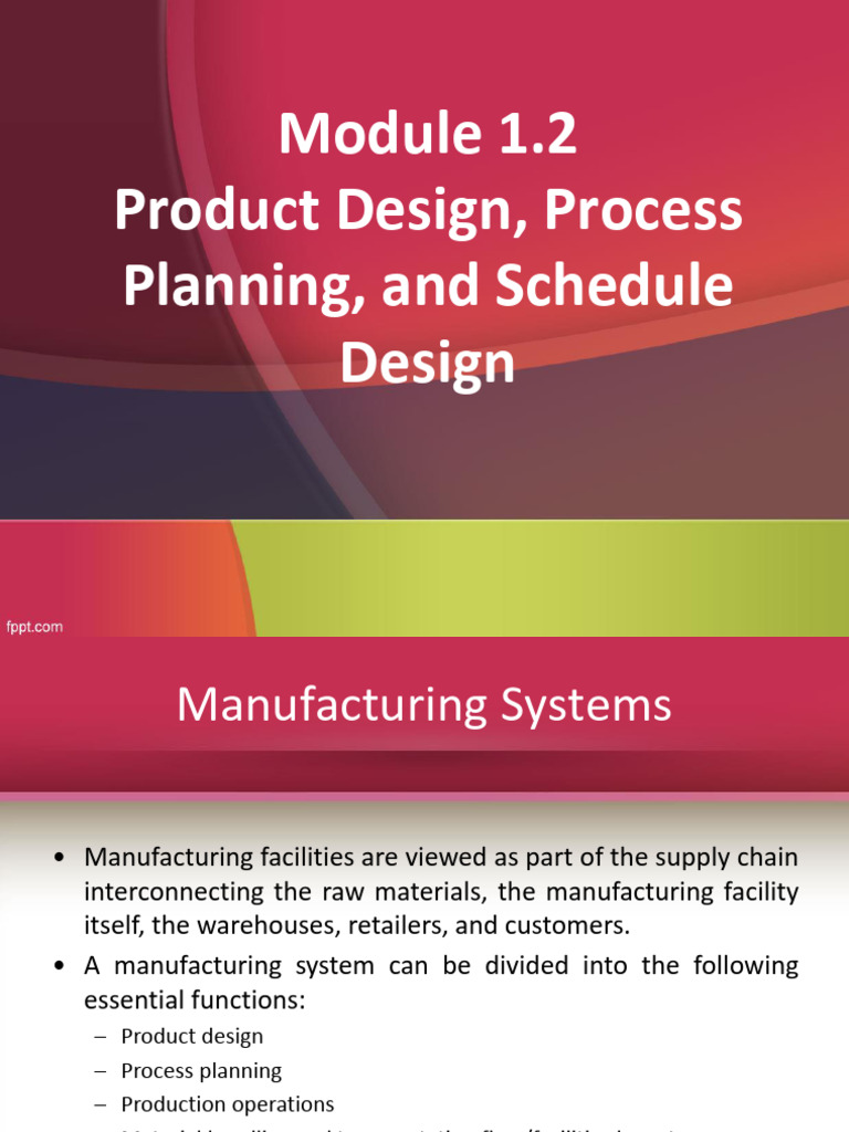 Module 1.2 - Product Design and Process Planning | PDF | Operations ...